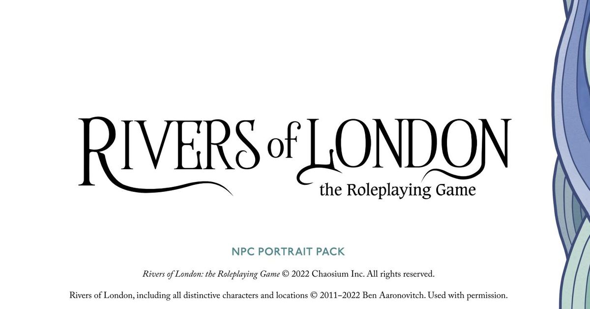 Rivers of London: The Roleplaying Game - NPC Portrait Pack | RPG Item ...