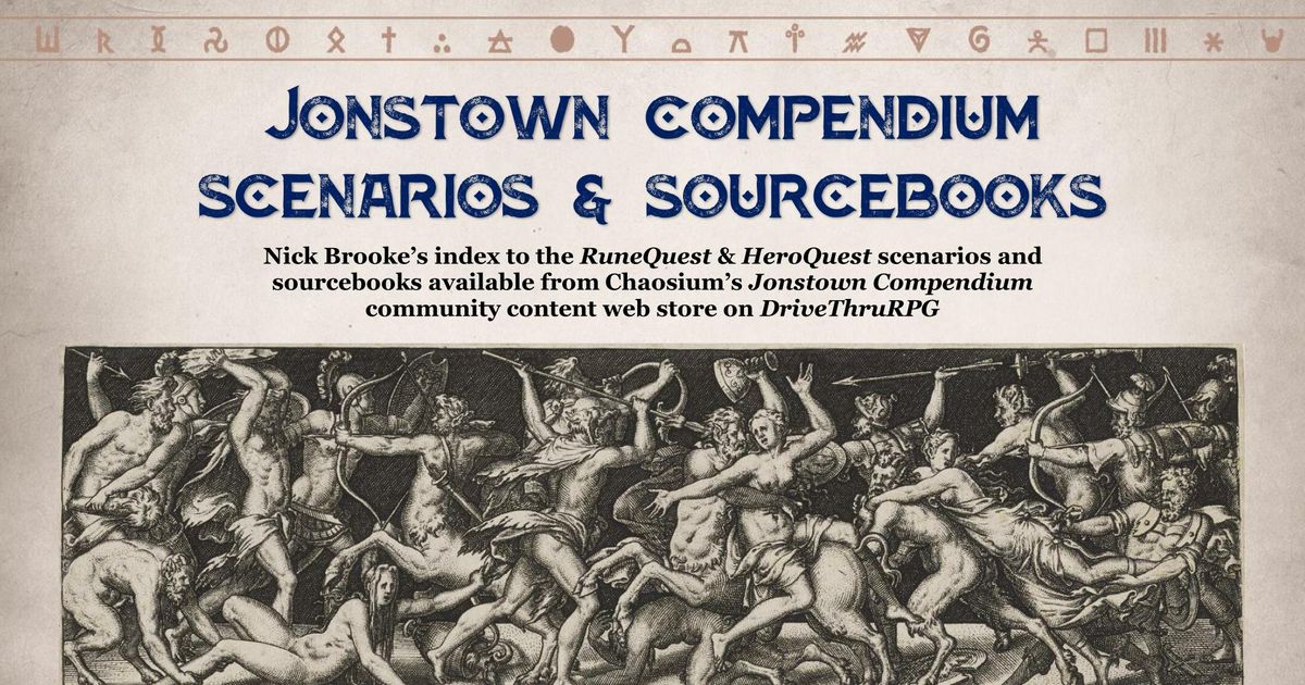 Jonstown Compendium Scenarios & Sourcebooks | RPG Item | BoardGameGeek