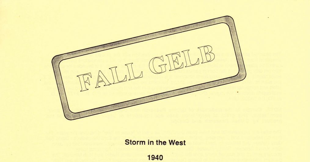 Fall Gelb: Storm in the West 1940 | Board Game | BoardGameGeek