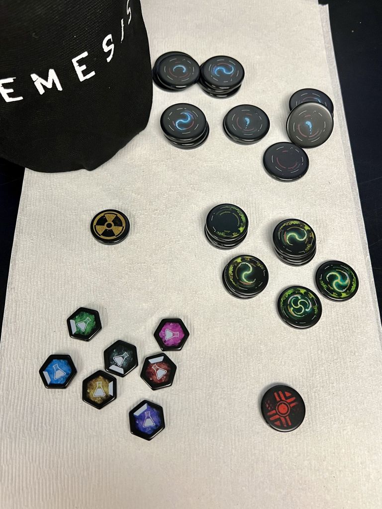 Nemesis Lockdown Acrylic Tokens | Nemesis: Lockdown