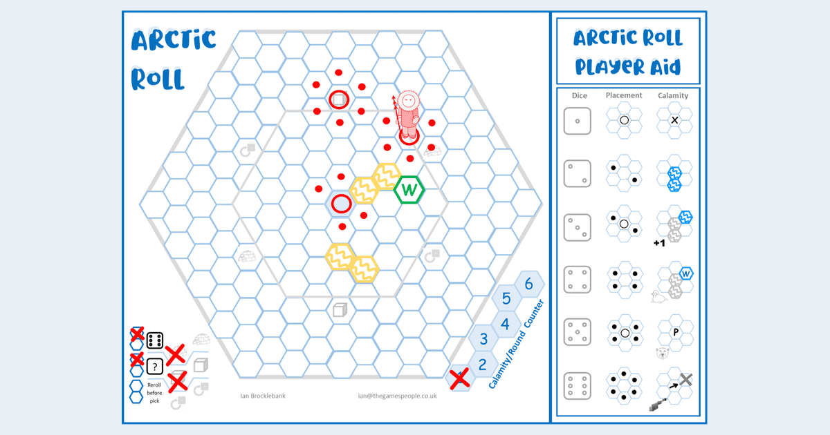 Print and Play: Arctic Roll | Juegos Roll & Write