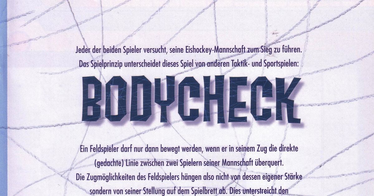 Bodycheck | Board Game | BoardGameGeek