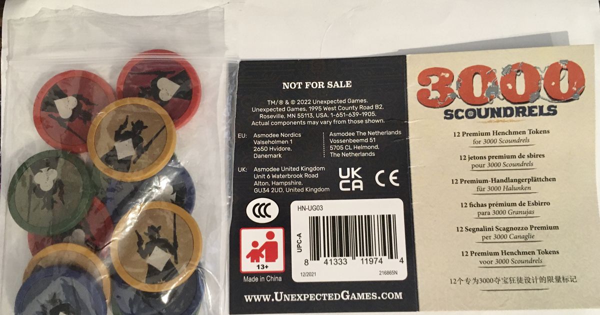 3000 Scoundrels: 12 Premium Henchmen tokens | Board Game Accessory ...