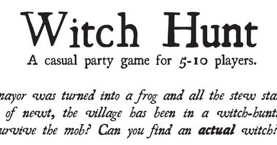 Witch Hunt | Board Game | BoardGameGeek