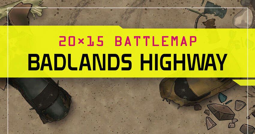 Battlemap: Badlands Highway | RPG Item | BoardGameGeek