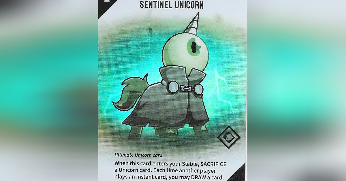 Unstable Unicorns: Sentinel Unicorn Promo Card | Board Game | BoardGameGeek