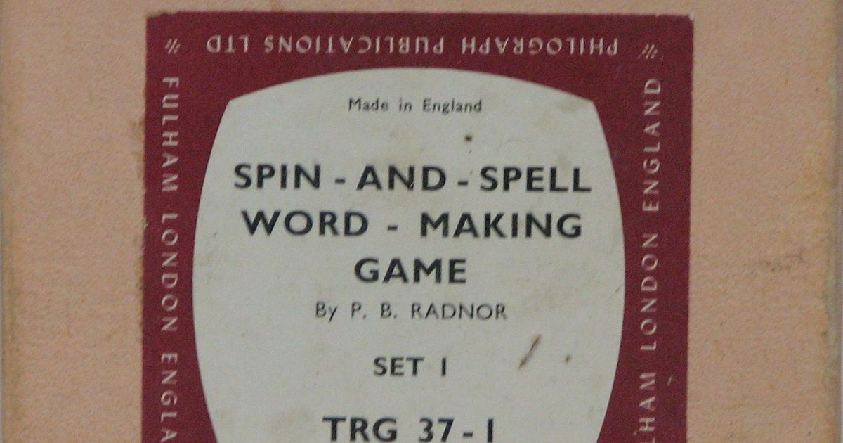 Spin and Spell Word Making Game | Board Game | BoardGameGeek