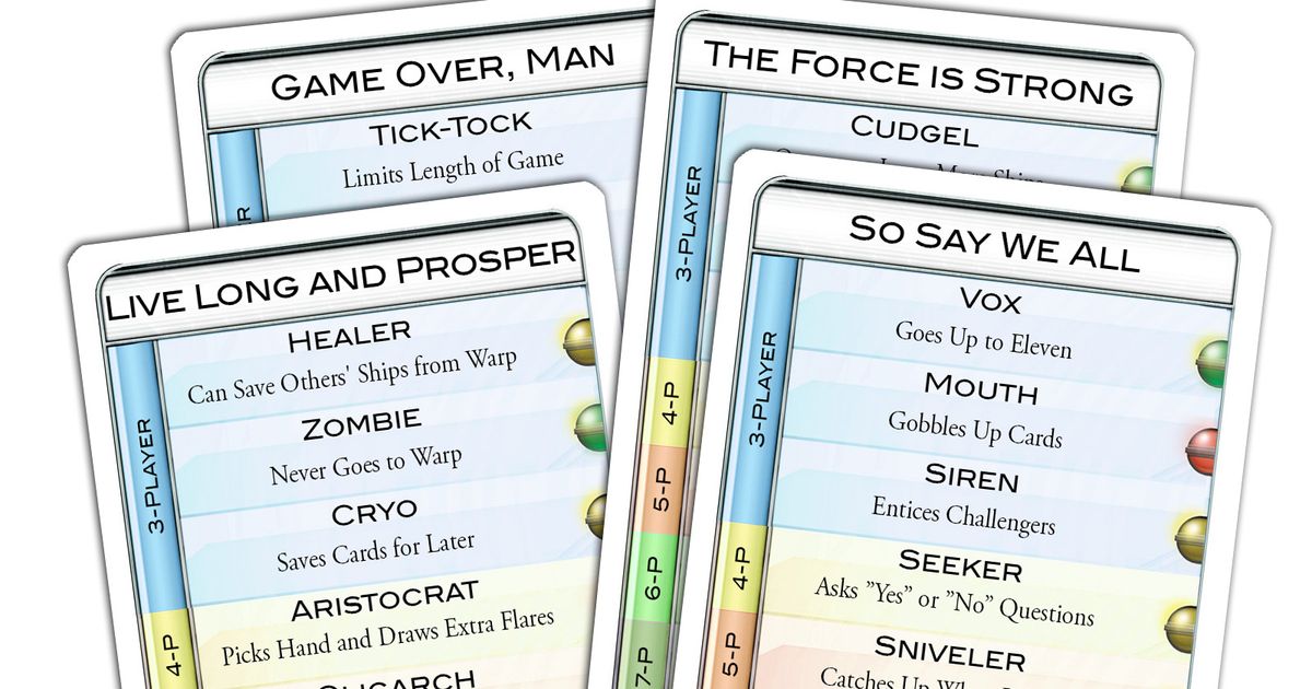 Cosmic Encounter: 8-player Combo Cards | Board Game | BoardGameGeek