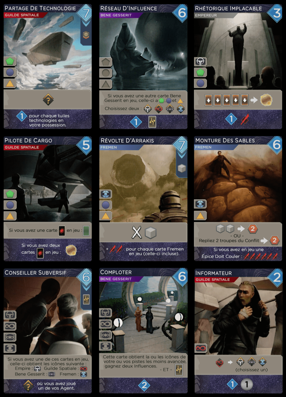 Cards from Immortality and Dune Uprising adapted to Base + Ix | Dune ...